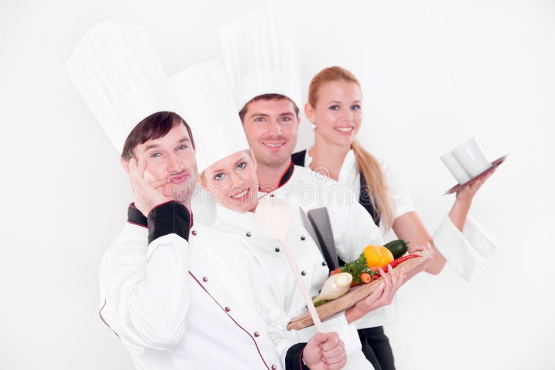 Group of restaurant staff stock photo. Image of culinary - 50536694