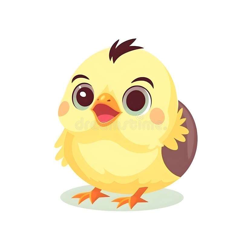 Happy chick character stock illustration. Illustration of cattle ...