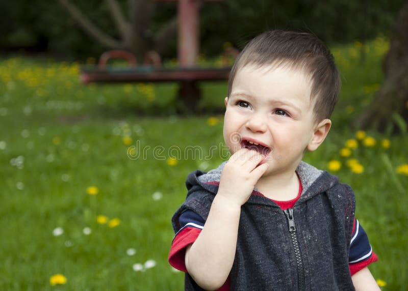 Happy child stock image. Image of outdoors, looking, interest - 14186547