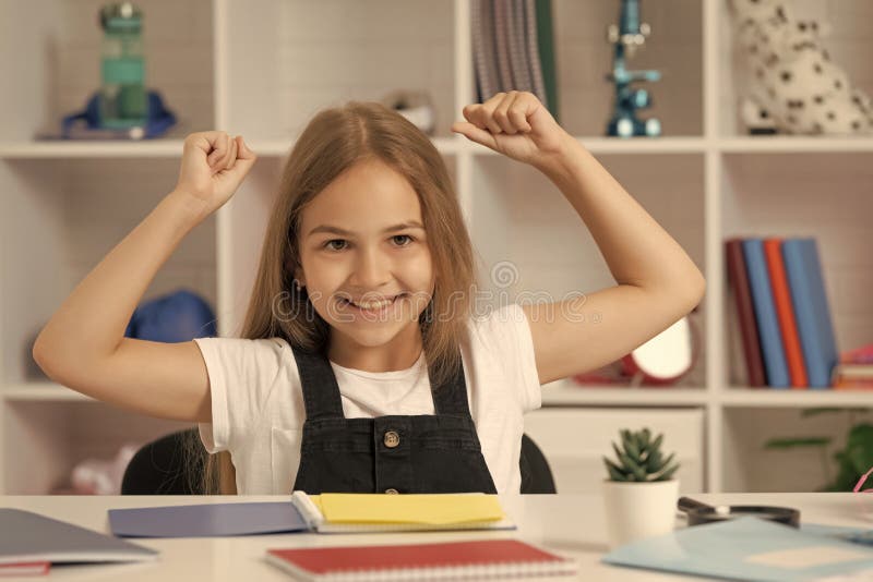 Happy Child in Classroom on School Break Stock Image - Image of tween ...