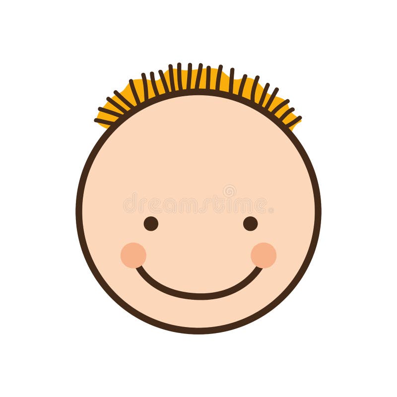 Happy Child Face Icon Image Stock Vector - Illustration of creativity ...