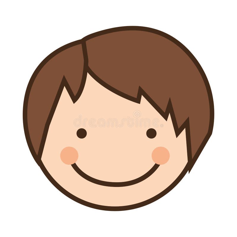 Happy Child Face Icon Image Stock Vector - Illustration of care ...
