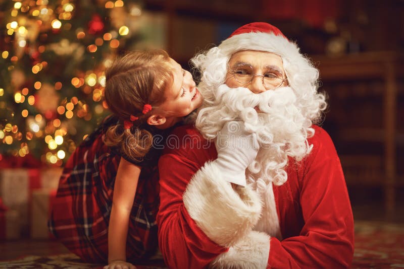 Hugging santa claus stock photo. Image of hugging, santa - 45412778