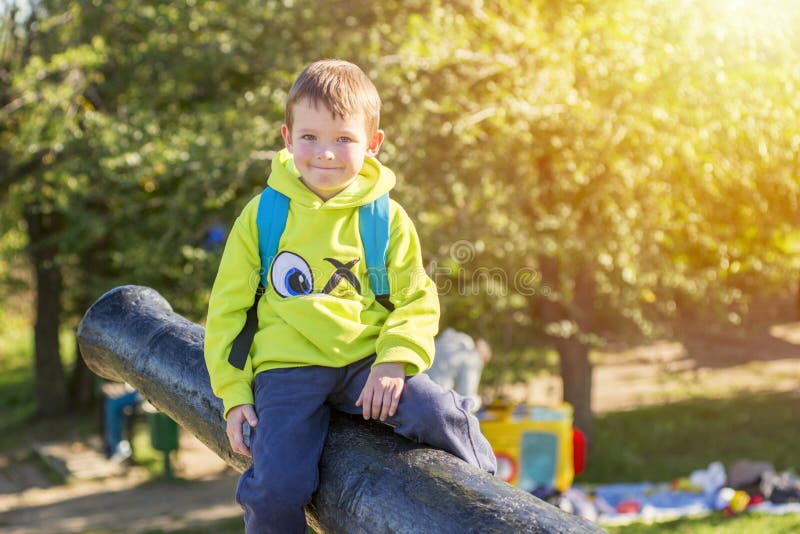 Happy Child Having Fun Outdoors in Spring Park. Kid in the Park Stock ...