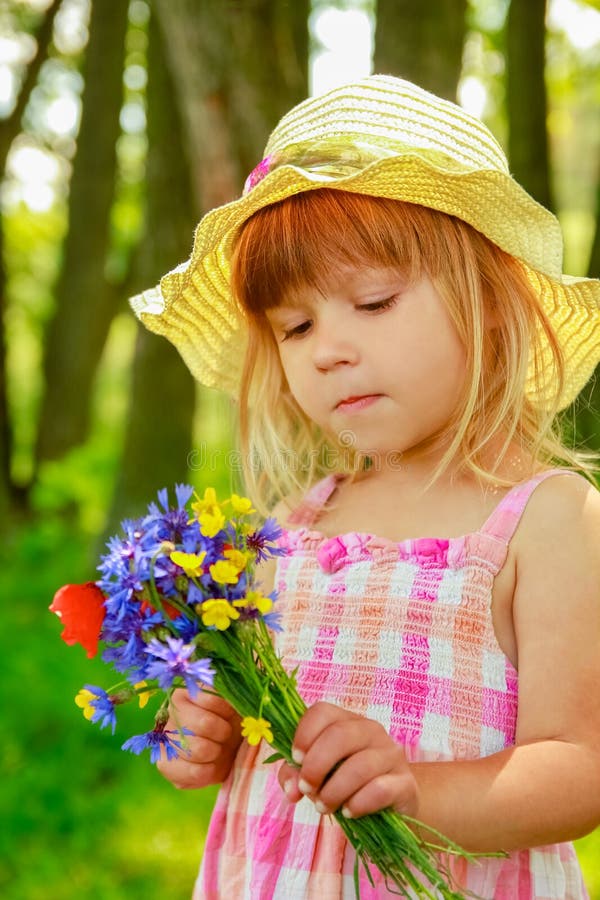 Happy Child Having Fun Playing in the Nature Park Stock Photo - Image ...