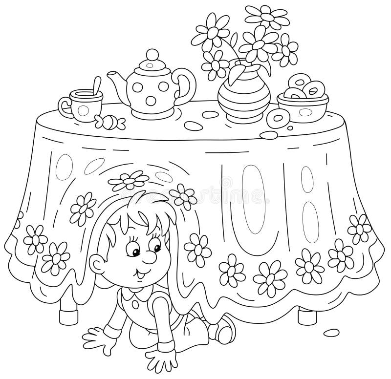 Little Boy Playing Hide and Seek Stock Vector - Illustration of drawing ...