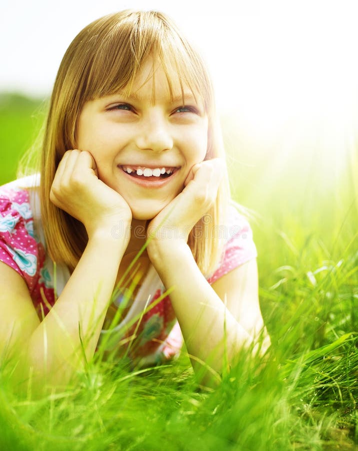 Happy Child outdoor stock image. Image of bright, beauty - 14282647