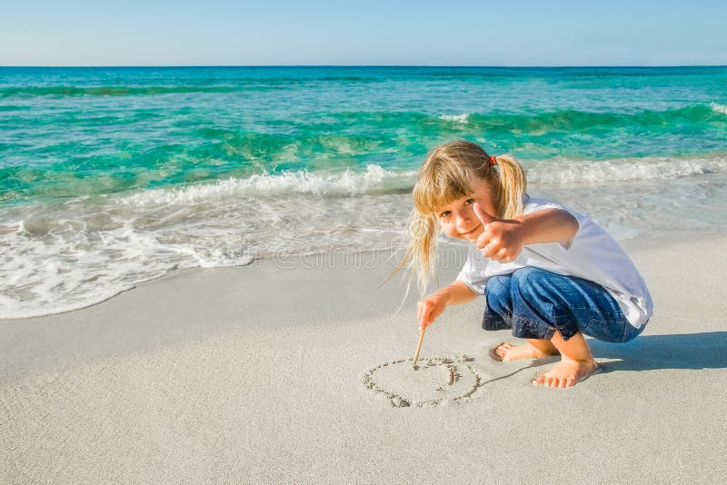 Happy Child by the Sea in the Open Air Stock Photo - Image of healthy ...