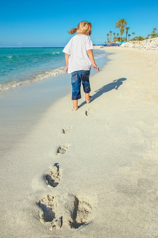 Happy Child by the Sea in the Open Air Stock Image - Image of girl ...