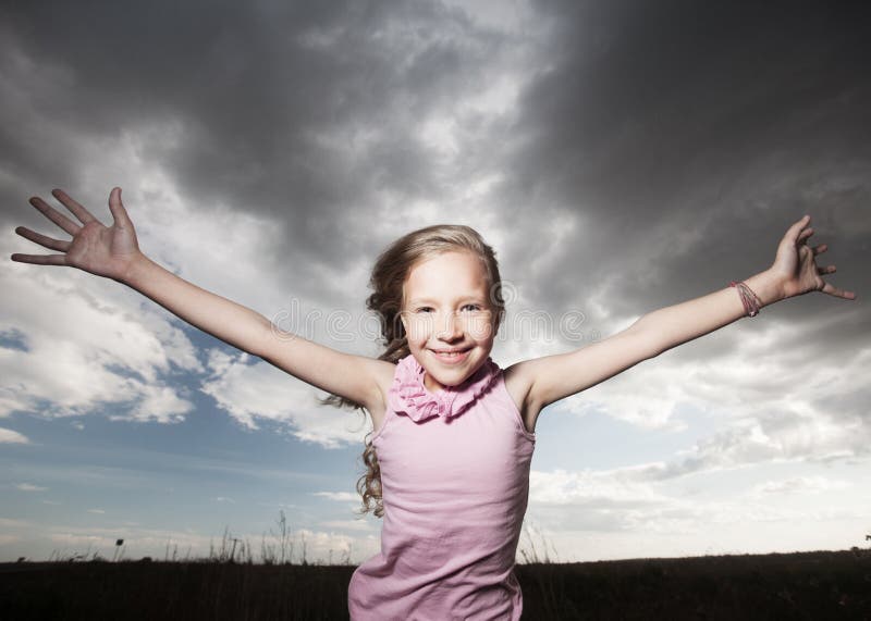 Happy child stock image. Image of laughing, close, descent - 43366483