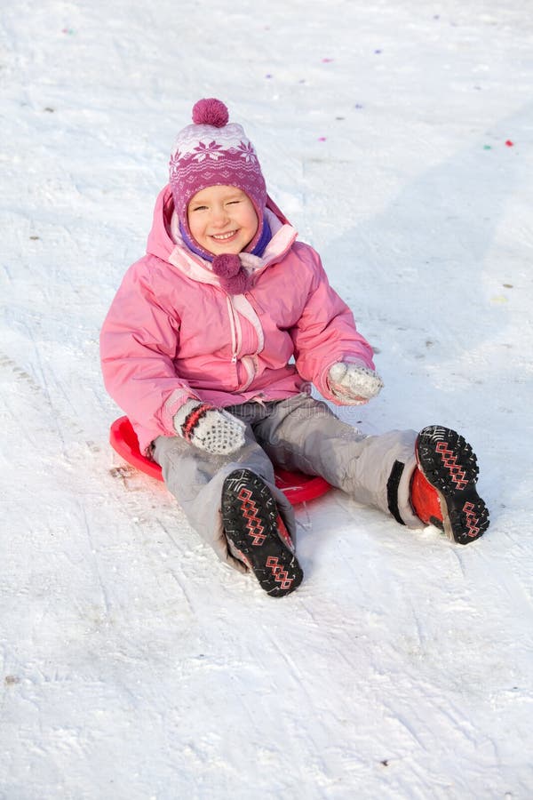 Happy child in snow stock photo. Image of coat, child - 28712674