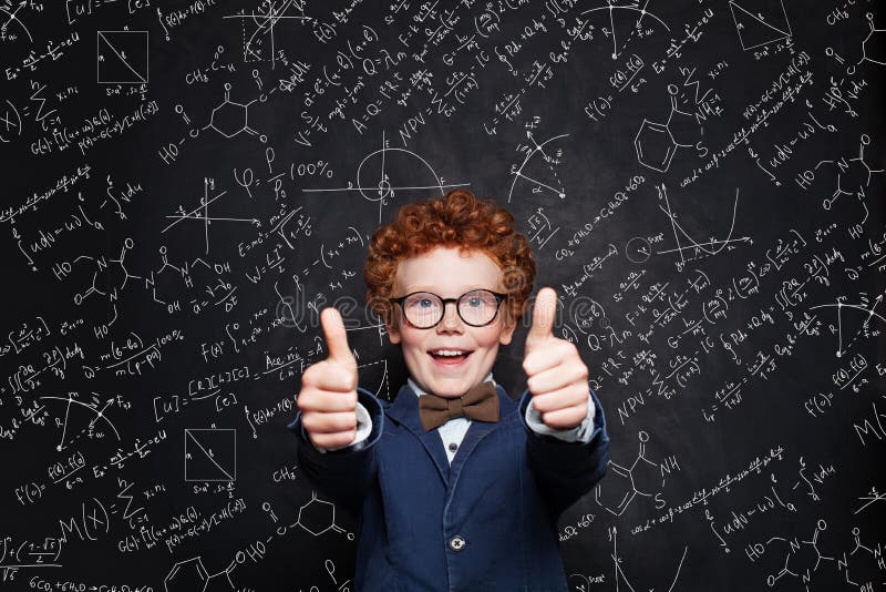 Happy Child Student. the Day I Passed Maths Stock Image - Image of ...