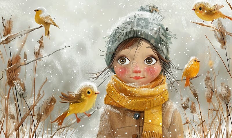 - a Happy Child is Waiting for Spring, Generative Ai. Stock ...