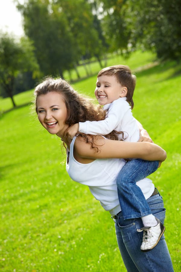 Happy childhood stock image. Image of mother, caucasian - 10972691