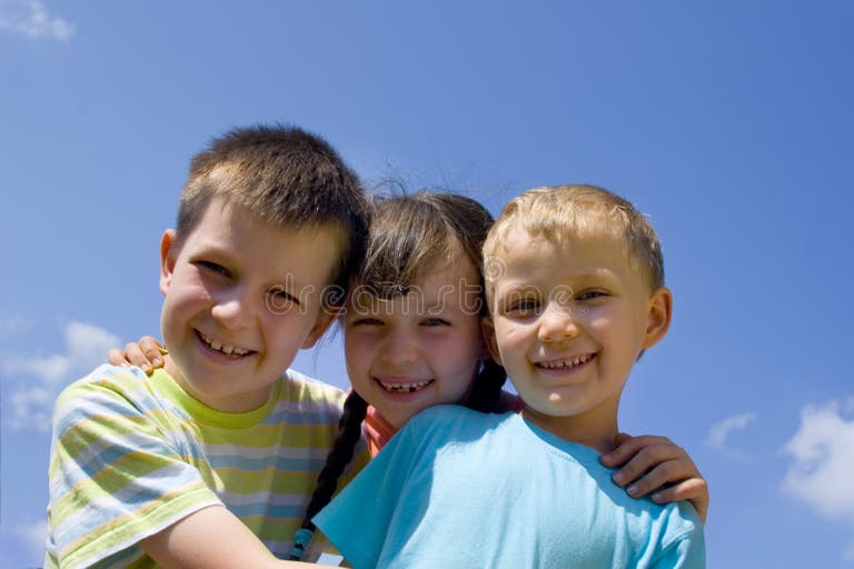 Happy children stock image. Image of children, angle, clear - 1132999