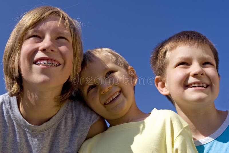 Happy children stock image. Image of childhood, together - 1133463