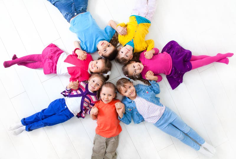 Grinning kids stock image. Image of friends, indoors, happy - 2989797