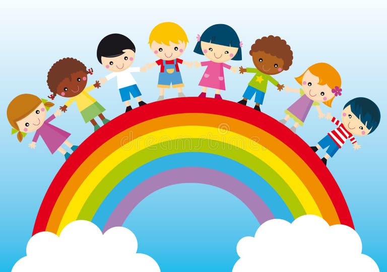 Happy children stock vector. Illustration of love, blue - 5679852