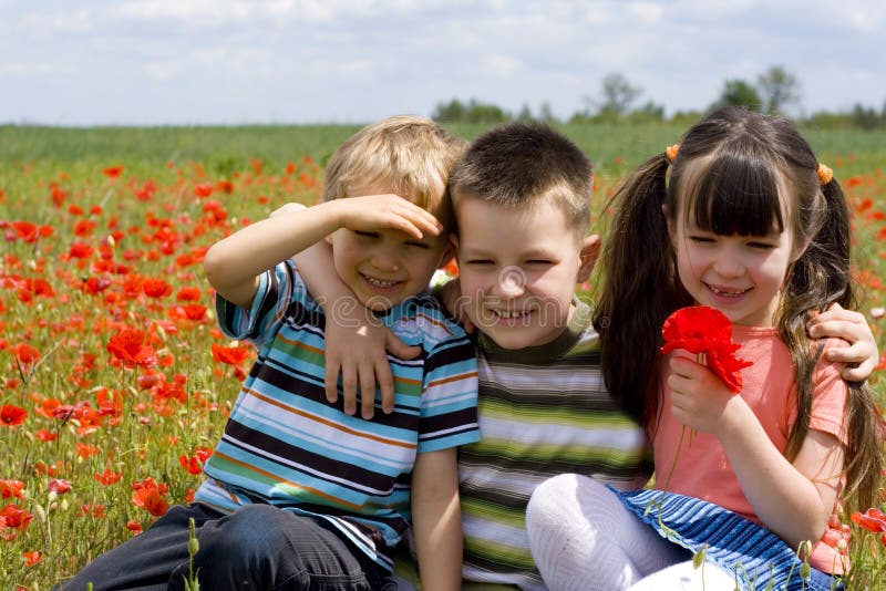 Happy children stock photo. Image of long, happy, girl - 841704