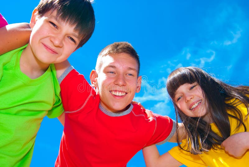 Happy children stock photo. Image of grinning, coloured - 9794874