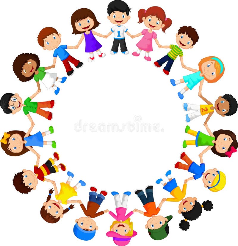 Happy Children Cartoon Different Races Stock Vector - Illustration of ...