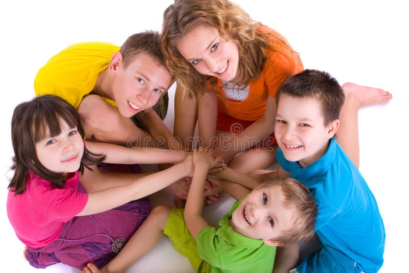 Happy Children in a Circle stock image. Image of child - 5328835