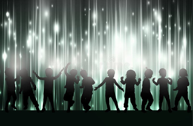 Happy Children Dancing Together Stock Vector - Illustration of posture ...