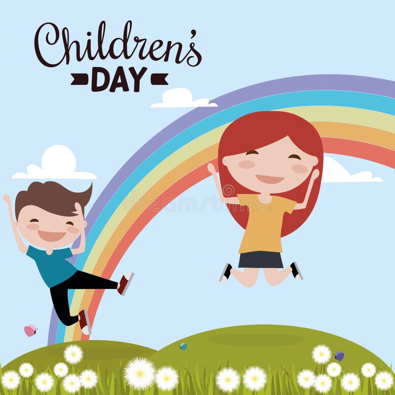 Happy children day stock vector. Illustration of holiday - 67862302