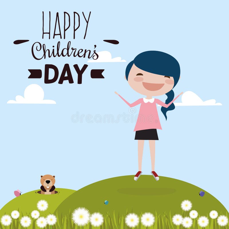 Happy children day stock vector. Illustration of family - 67862508