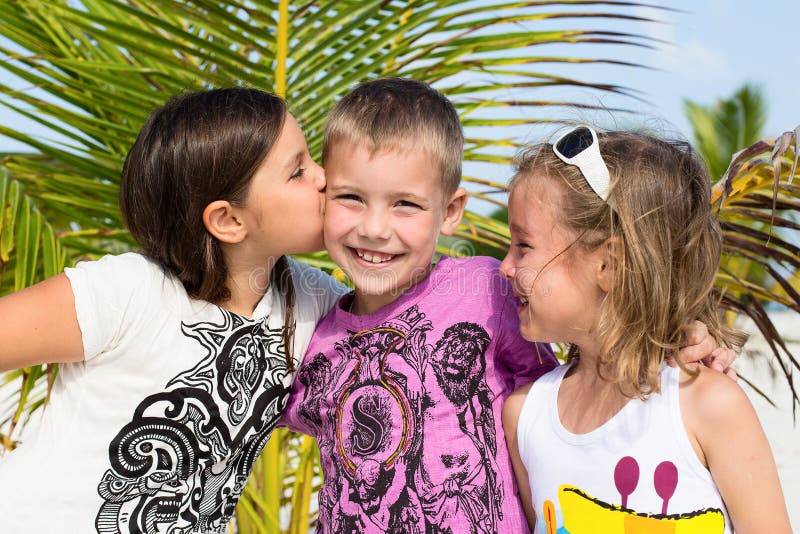 Happy children stock image. Image of caucasian, palm - 39176065