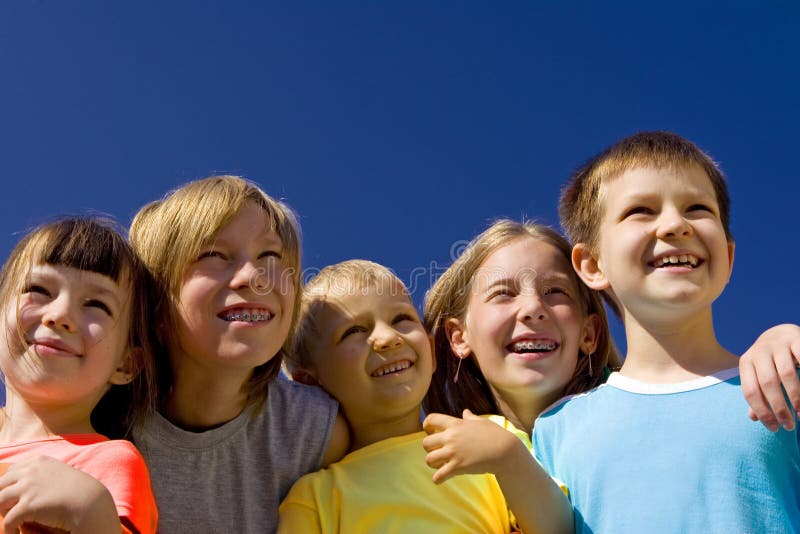 Happy Children Faces stock image. Image of good, cheerfully - 1585227