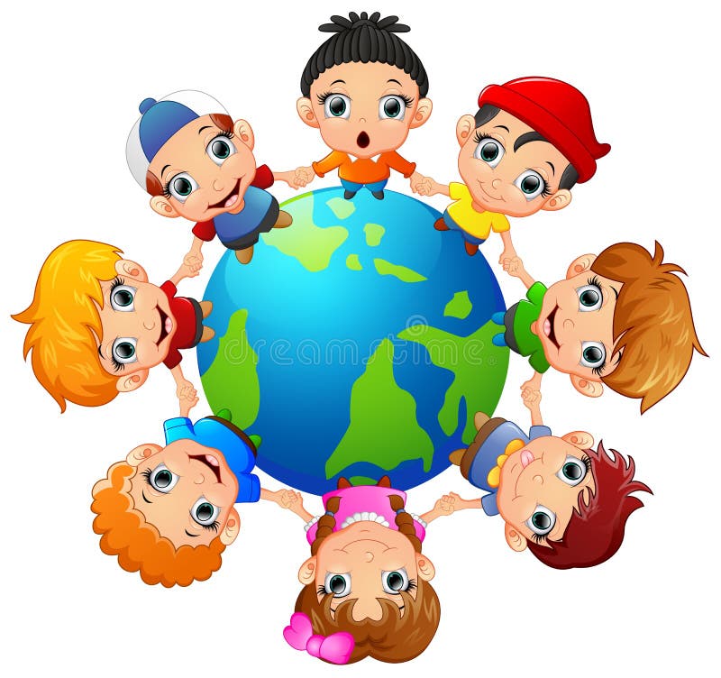 Children Holding Globe Stock Illustrations – 4,493 Children Holding ...