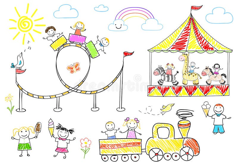 Amusement Park Sketch Stock Illustrations – 1,075 Amusement Park Sketch ...