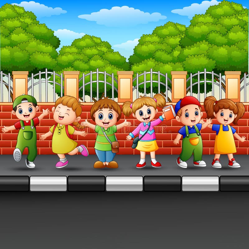 Illustration of Sidewalk in Suburban Neighborhood Stock Illustration ...