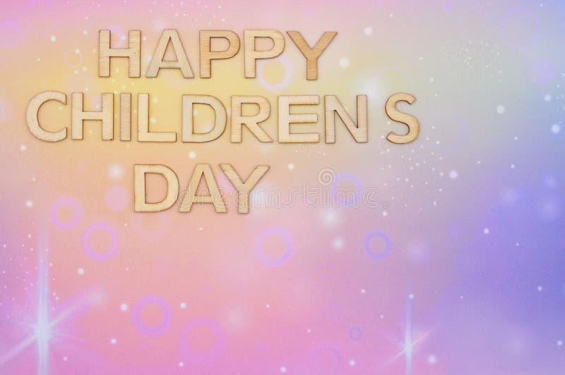 Happy Childrens Day Background Stock Photo - Image of childhood ...