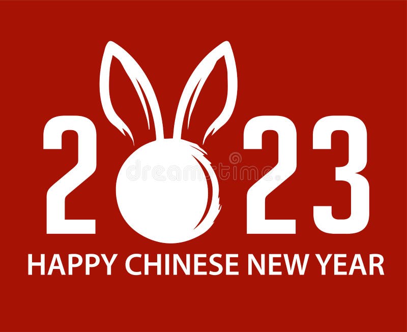 Happy Chinese New Year 2023 Year of the Rabbit White Abstract Stock ...