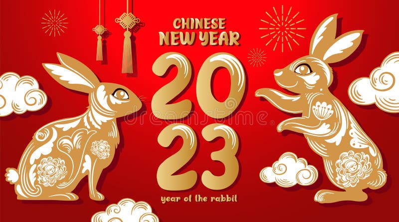 Happy Chinese New Year 2023 Background Design Stock Vector ...