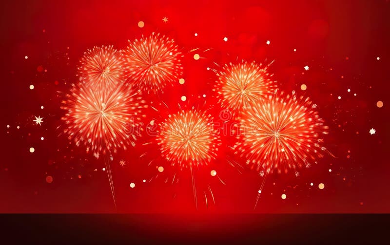 Happy Chinese New Year Poster. Chinese Red Firework Texture with Copy ...