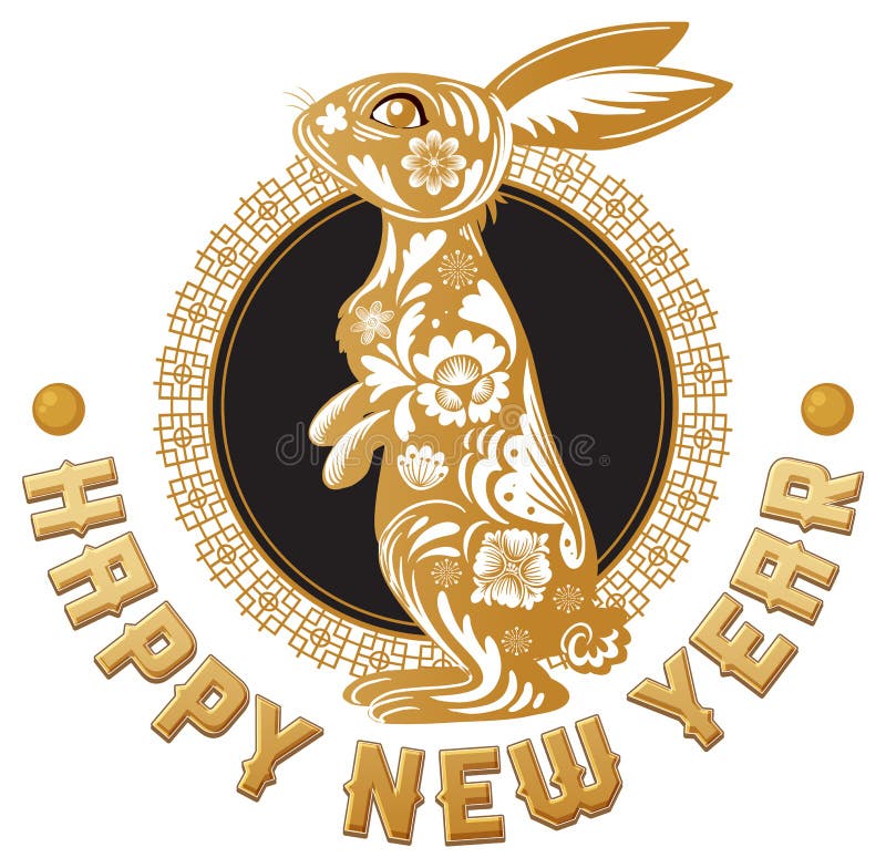 Happy Chinese New Year 2023 Year of the Rabbit Banner Stock Vector ...