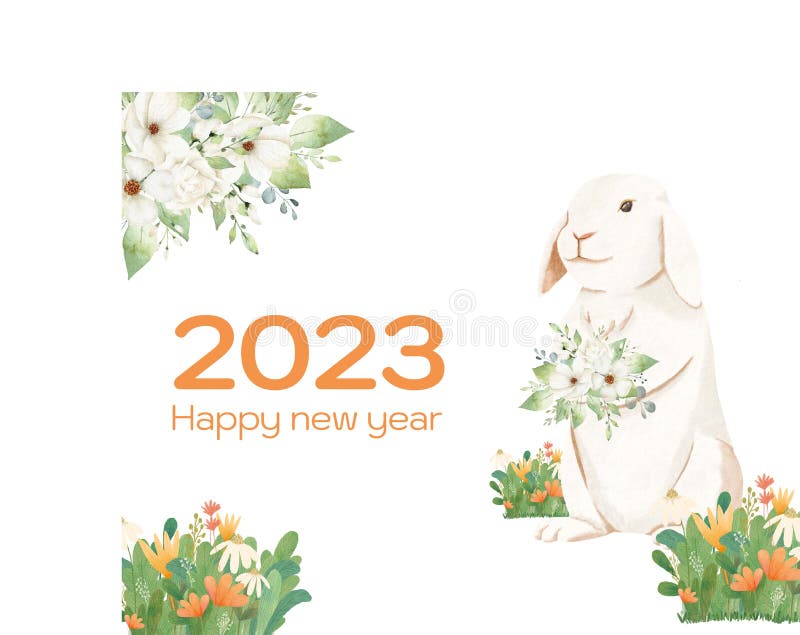 Happy Chinese New Year 2023, the Year of Rabbit, Stock Vector ...