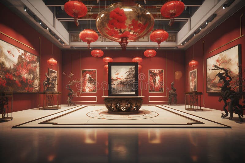 Happy Chinese New Year Virtual Reality Art Stock Illustration ...