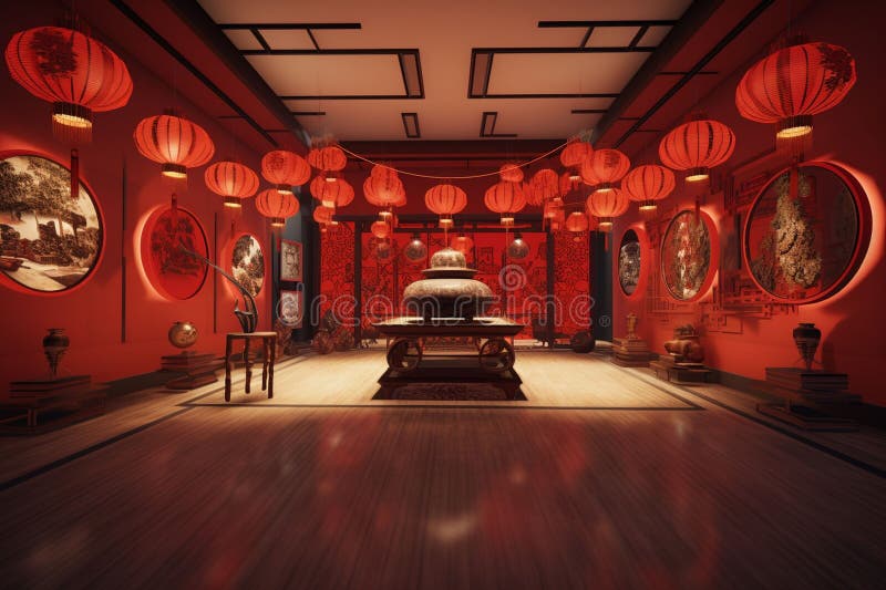 Happy Chinese New Year Virtual Reality Art Stock Illustration ...