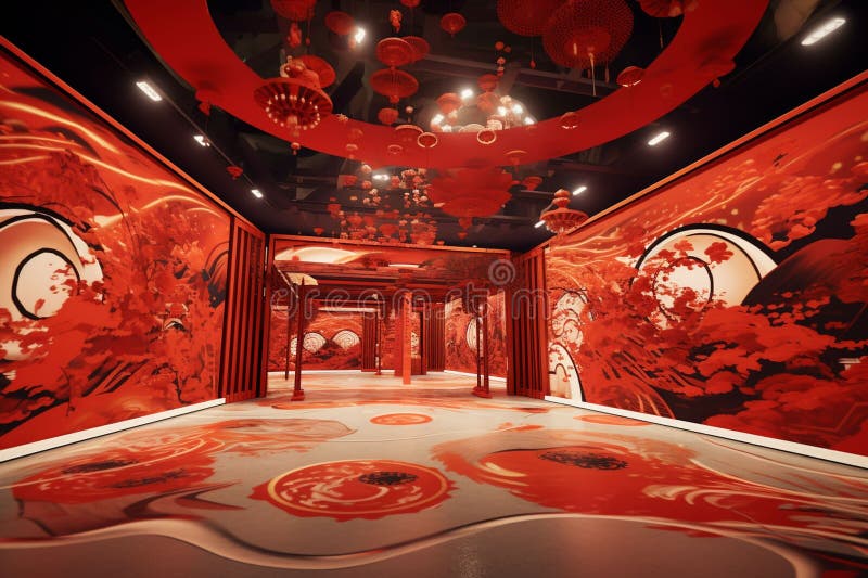 Happy Chinese New Year Virtual Reality Art Stock Illustration ...