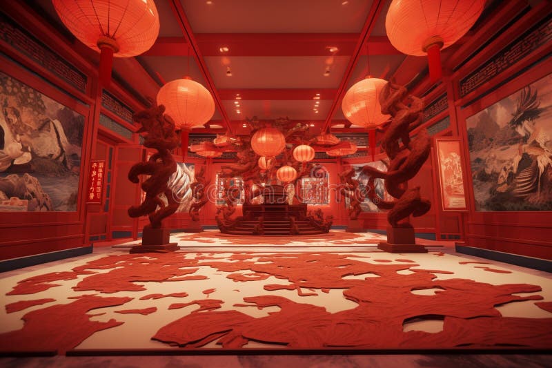 Happy Chinese New Year Virtual Reality Art Stock Illustration ...