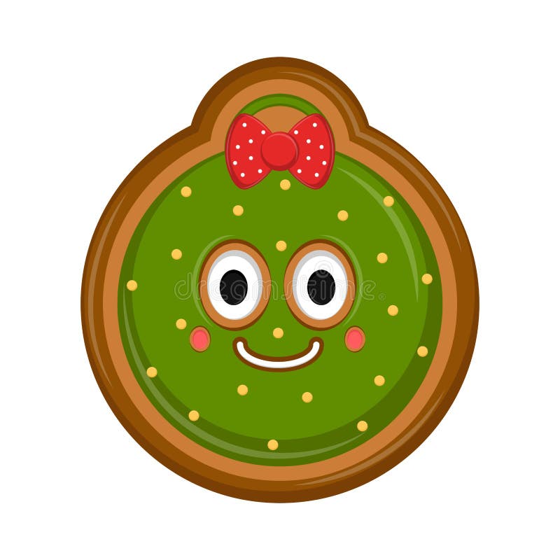 Happy Christmas Ball Gingerbread Stock Vector - Illustration of ...
