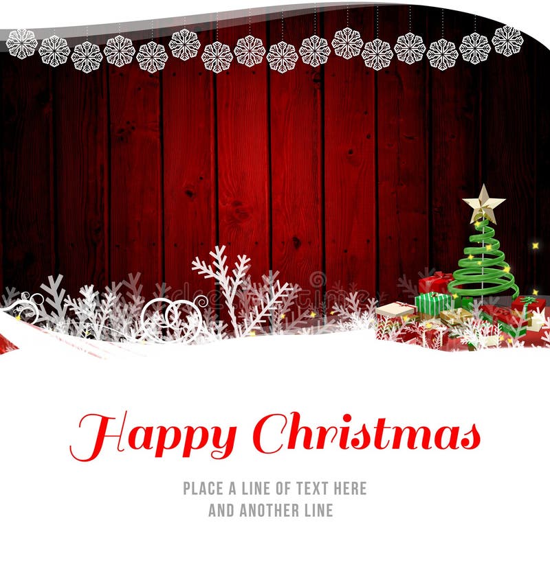 Happy Christmas message stock illustration. Illustration of border ...