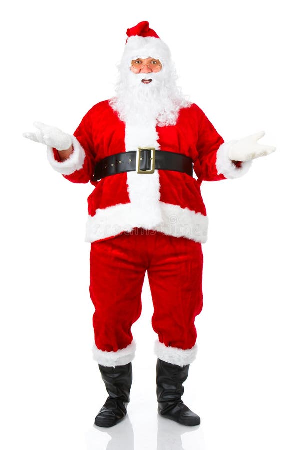 Santa Claus Isolated on White. Stock Image - Image of people, happy ...