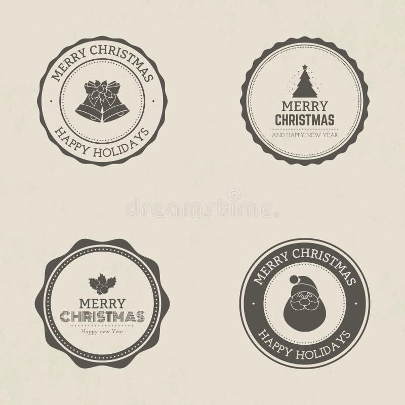 Happy christmas stock vector. Illustration of group, label - 61026561