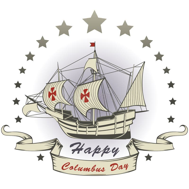 Happy Christopher Columbus Day Stock Vector - Illustration of creative ...
