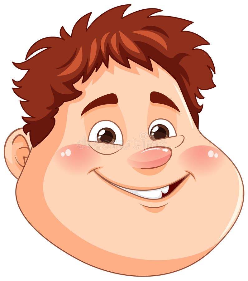 Happy chubby boy face stock vector. Illustration of character - 282194434